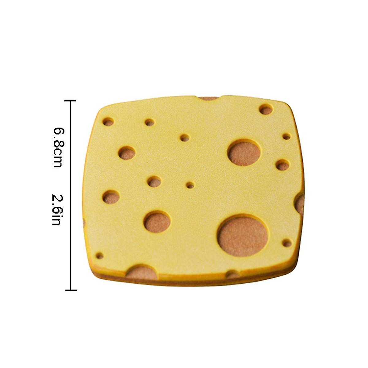 Vanity Mirror Handheld Mirror Small Makeup Mirror Portable Portable Mirror Cowhide Cheese Design High-Definition Makeup Mirror Household Cosmetic Mirror