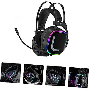 PATINS Wireless Gaming Headset Headset Headset Wired Noise Cancelling Headphones Black Headphones Cord Headphones Laptop Headphone Single Sided Computer Headphone Earbuds Light