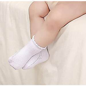 MOMSMENU Baby Socks Unisex Cotton Soft for Infant Toddlers Kids Boys Girls 0-12month 6 Pair