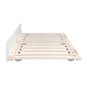 AFI Twin Size Trundle Bed in White
