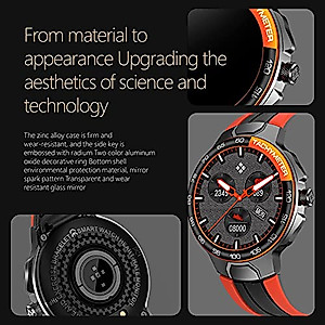 MOKCF High End Smart Watch,Full Touch Screen with 24 Sports Modes Sport Watch for Men Women,IP68 Waterproof Smartwatch Fitness Watch for iPhone Android Phone (Orange)