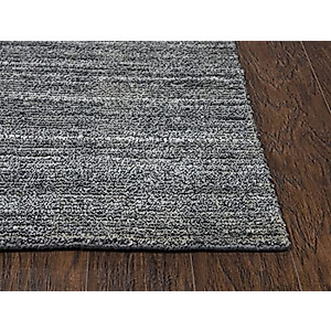 Rizzy Home | GH719A | Grand Haven Collection | Wool / Viscose Area Rug | 8' x 10' | Denim /Gray/Rust/Blue Solid