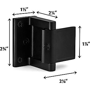 Berlin Modisch Door Lock Reinforcer Privacy Door Latch for in-Swinging Doors Extra High Resistance Home Door Security Lock Iron Black Finish