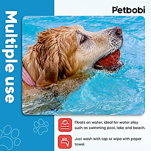 Petbobi Dog Squeaky Toys, Dog Ball Toy for Medium Large Dog, Durable Dog Chew Toys for Aggressive Chewers, Interactive Dog Toy with Non-Toxic Natural Rubber, Red