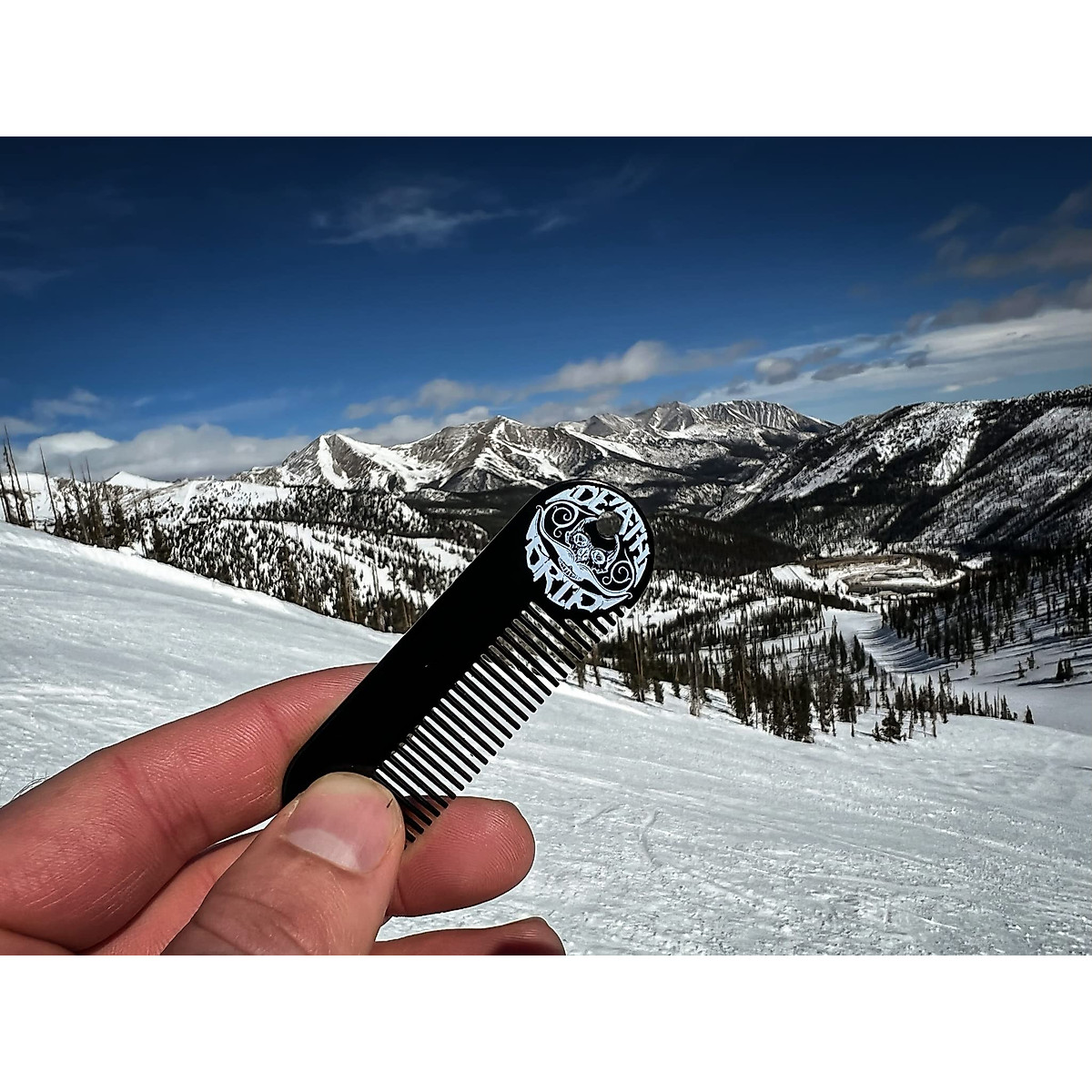 THE VINTAGE GROOMING CO. Death Grip Extra Strong Hold Mustache Wax and Death Grip Mustache Keychain Comb Set