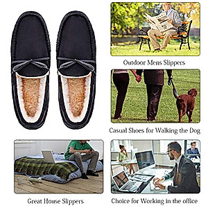 Amazon Essentials Men's Warm Plush Slippers, Black, 8