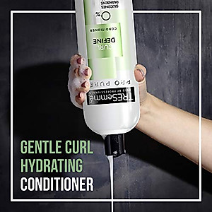TRESemmé Pro Pure Conditioner Silicone-Free for Curly Hair Pro Pure Curl Define 0% Silicones, Parabens, and Mineral Oils and Dyes, 16 Fl Oz (Pack of 4)