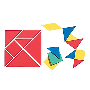 Dowling Magnets Foam Fun Magnet Tangrams, Set of 56