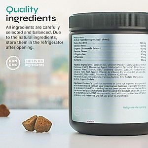 Calming Chews for Dogs - Hemp Calming Chews for Dog Anxiety Relief - Dog Calming Treats for Anxiety Relief - Calming Treats for Dogs Anxiety Relief, Stress, Separation, Storms with Hemp Seed Oil