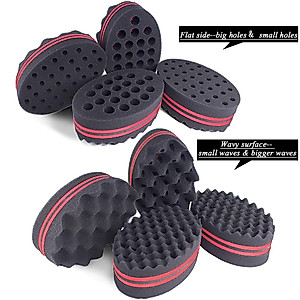 5 Pcs Curl Brush Set - Magic Twist Brush, Sponge Hair Pick for Men and Women (Blend)