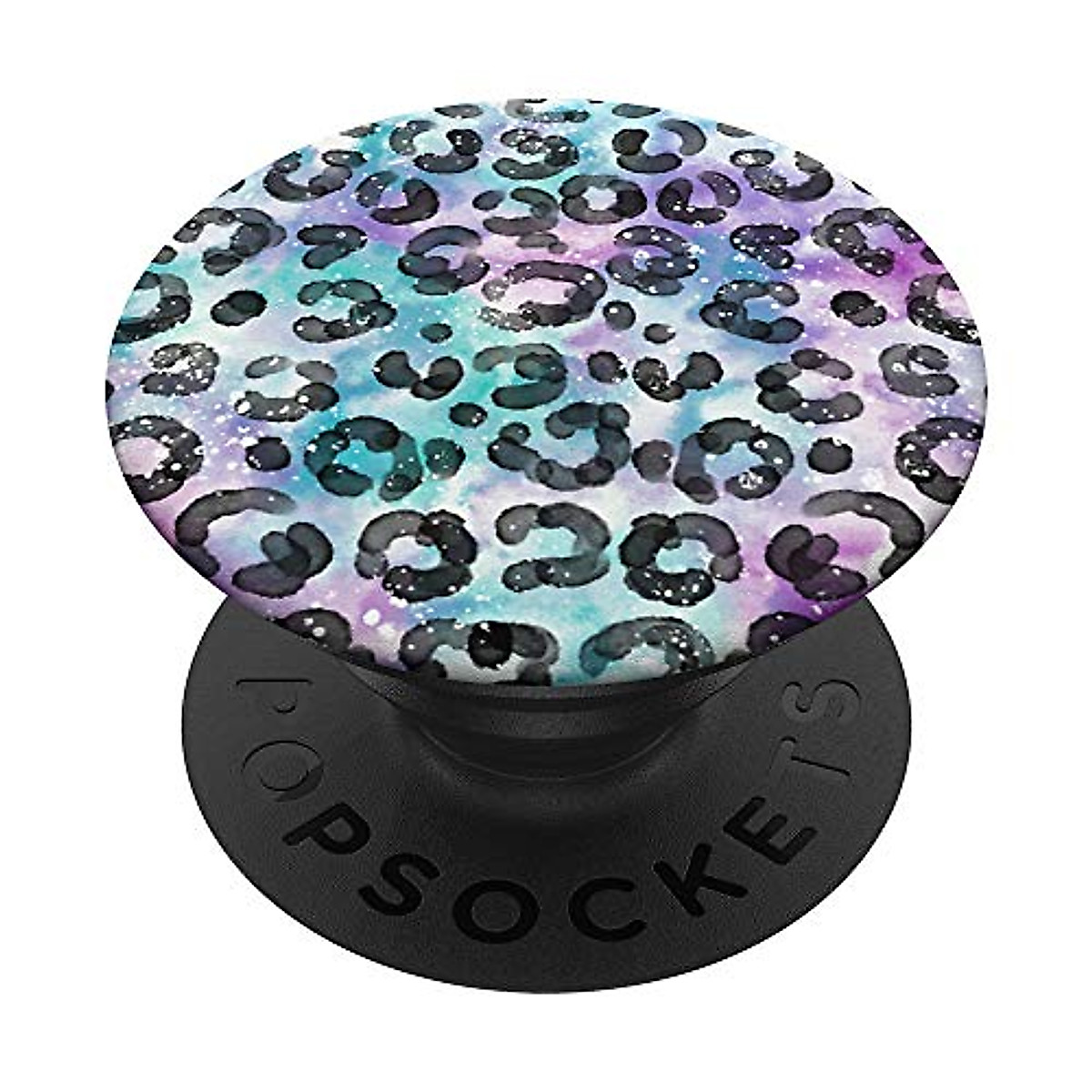 Pretty Purple Black Blue White Leopard Pattern Animal Print PopSockets PopGrip: Swappable Grip for Phones & Tablets