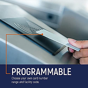 Custom Prox cards (200 Pak) for HID Access Control Standard 37 bit H10304 format. Replaces HID 1386 ISOProx II. Choose your facility code & range (200)