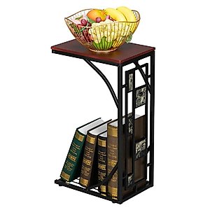 C-Shaped Side Sofa Snack Table Coffee Tray End Table Living Room Furniture