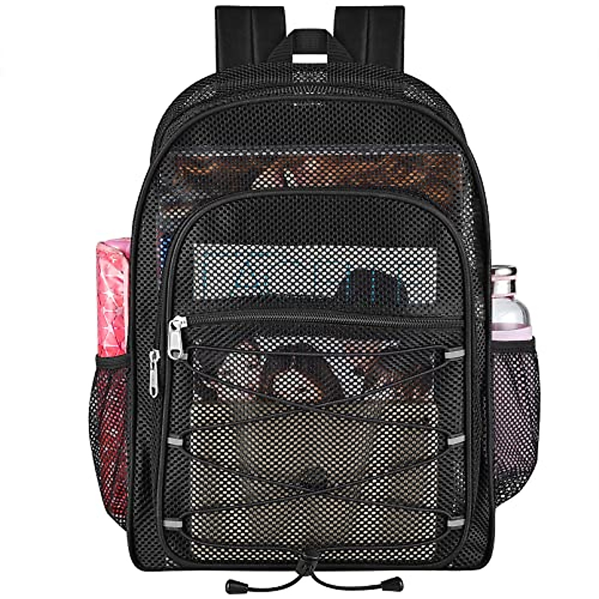 Heavy Duty Mesh Backpacks for Adults, School Bags Boys and Girls, See Through with Adjustable Straps, Swimming, Fitness, Sports, Carry Portable Oxygen Concentrators