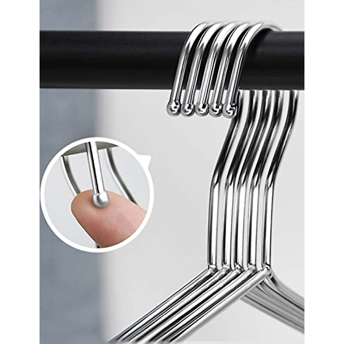 【5-Pack】 WAIKAS Clothes Hanger 304 Stainless Steel 42cm