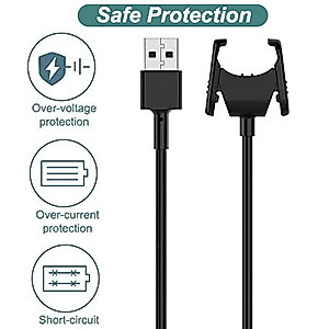 Charger for Fitbit Charge 4 & Fitbit Charge 3, Replacement Charging Cable Clip Cord Dock for Fitbit Charge 3 / Charge 4 Activity Tracker