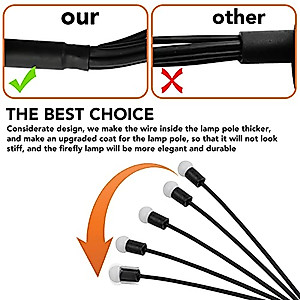 MR.FUNNY Solar Garden Lights - Warm White Swaying Firefly Lights Solar Outdoor, IP 65 Waterproof Solar Powered Firefly Lights, Outdoor Solar Lights for Yard Patio Pathway Decoration (2 Pack)