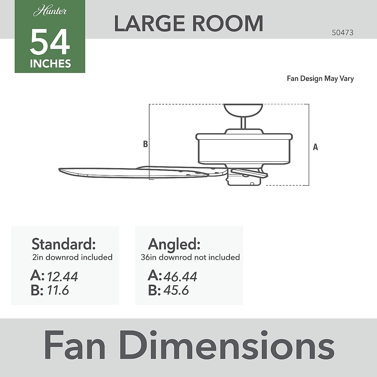 Hunter Bayview Indoor / Outdoor Ceiling Fan with Pull Chain Control, 54", Provencal Gold