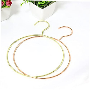HANABASS 5pcs Pant Hooks for Closet Leash Holder Scarf Holder Round Belt Hanger Metal Towels Rings Tie Ring Hanger Underwear Rack Cool Clothes Hanger Scarf Rack Clothes Hanging Racks Bra