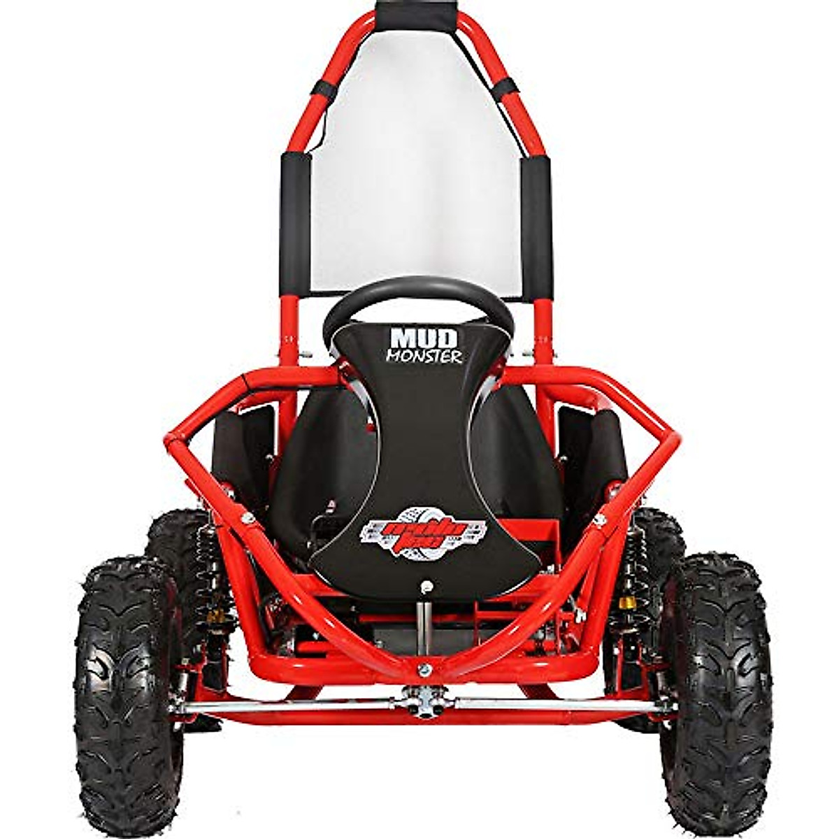 MotoTec Mud Monster Kids Electric 48v 1000w Go Kart Full Suspension Red