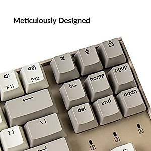 Keychron K8 Tenkeyless Layout Hot-Swappable Wireless Bluetooth Mechanical Gaming Keyboard for Mac Windows, Multitasking 87 Keys USB Wired Computer Keyboard with Keychron Mechanical Brown Switch