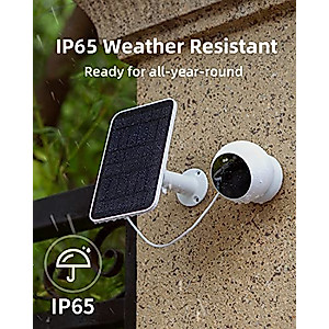 Noorio B200 Security Camera with Solar Panel 1080p Home Security Camera, Wire-Free Battery Powered WiFi Camera, Color Night Vision, AI Motion Detection, Work with Alexa