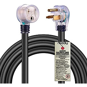 Miady 25ft 50AMP Welder Extension Cord, 8 Gauge Heavy Duty Industrial NEMA 6-50 Welding Machine Cord with Lighted End, ETL Approved
