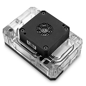 EK EKWB Quantum Kinetic FLT 80 Pump/Reservoir Combo, 4.72" x 3.15" x 2.2" DDC PWM, D-RGB, Plexi for Desktop