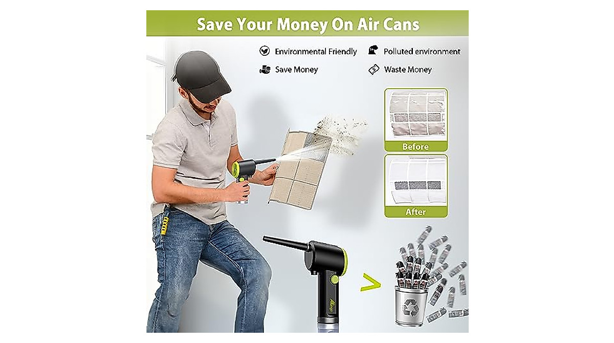 Powerful Cordless Air Duster - Rechargeable & Lightweight