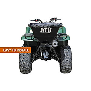 Buyers Products ATVS100 ATV All-Purpose Broadcast Spreader 100 lbs. Capacity with Rain Cover , Black
