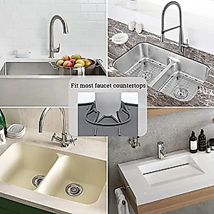 Kitchen Sink Splash Guard, Silicone Faucet Handle Drip Catcher Tray Mat, Sink Draining Pad Behind Faucet, Faucet Absorbent Mat, rying Mat for Kitchen Counter & Bathroom Kitchen Sink Splash Guard