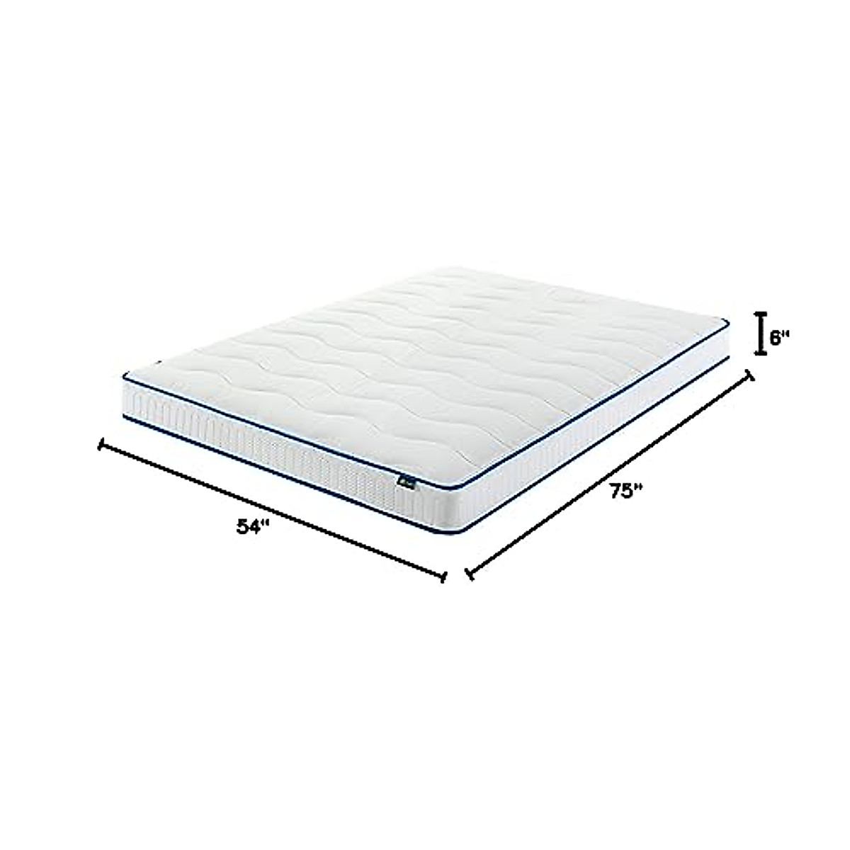 ZINUS 6 Inch Essential Innerspring Mattress, Full, Medium Firm Feel, CertiPUR-US Certified, Mattress in A Box
