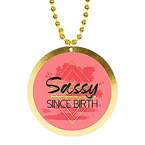 Pavilion Gift Company - 12236 Pavilion Gift Company Sassy Since Birth Shot Glass Necklace, 1.75 Oz, Pink