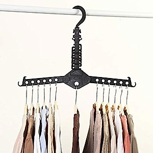 Clothes Hangers/Coat Hangers 3 Pack Home Multi-Function Hanger Wardrobe Folding Storage Hanger Plastic Multi-Layer Telescopic Hanger Save Space Hangers