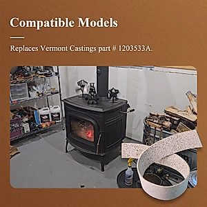 Ctuoptuo Interam Gasket for Dutchwest Stove 6" Combustor, Replaces Vermont Castings Part # 1203533A, 18" Long x 2" Wide x 1/16" Thick