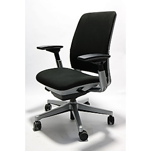 Steelcase Amia Chair (Renewed) (Black Fabric)