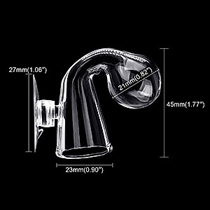 Dannisly CO2 Drop Checker Test Kit CO2 Clear Glass Capacity Monitor with Suction Cup for Aquarium Water Plant Fish Tank PH Test CO2 Kit