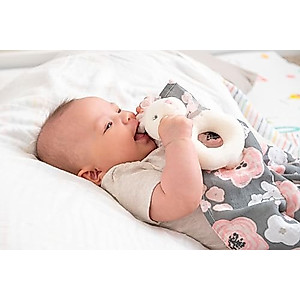 Stephen Joseph, Baby Soft Plush Ring Rattle, Elephant