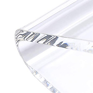 BOWERY HILL Modern Acrylic Z-Base Accent Home Kitchen Dining Living Room Chair in Clear