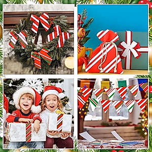 Ganeen 100 Pcs Christmas Fabric Patchwork Roll Quilting Fabric Roll up Fabric Quilting Strips, 2.55 Inch Candy Elements Roll up Fabric Patchwork Fabric for Xmas Sewing DIY Crafts