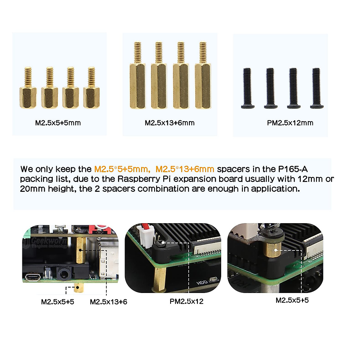 Geekworm 7mm Thickness Embedded Heatsink with Fan (P165-A) for Raspberry Pi 4, Armor Aluminum Radiator with 5V Cooling Fan Compatible with Raspberry Pi 4 Model B Computer