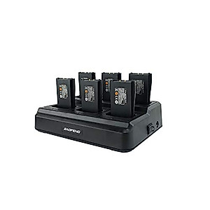 BAOFENG BF-88A Walkie Talkies 6 Way Charger Bulk FRS Radio License-Free Long Range 16 Channels Two Way Radio Pack of 6