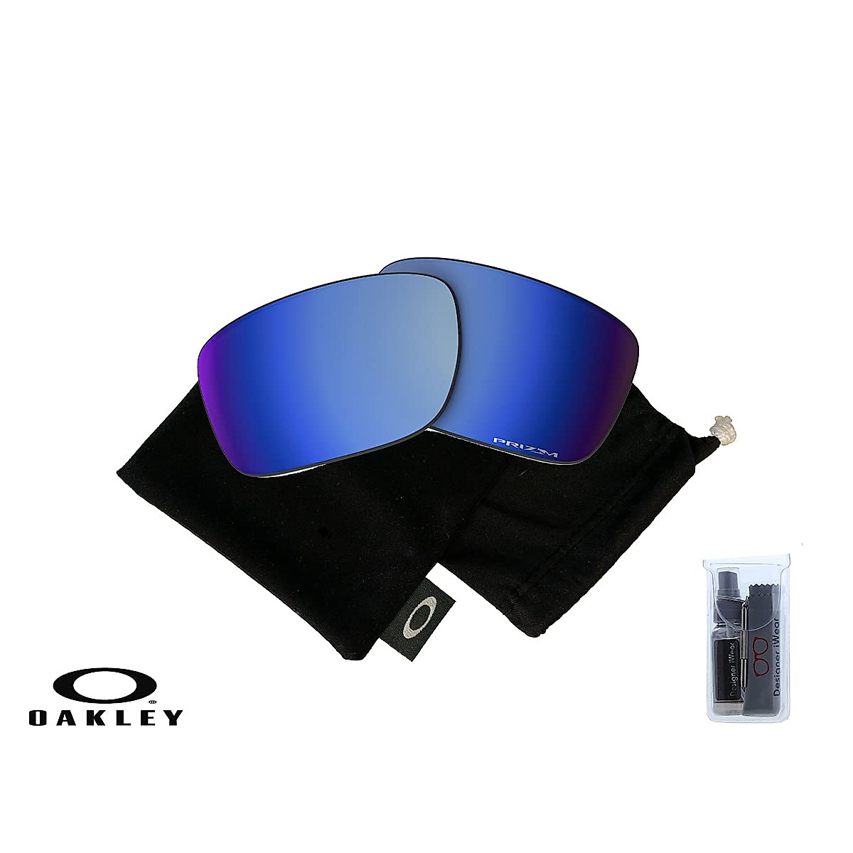 Oakley Original Turbine OO9263 PRIZM Deep Water Polarized Replacement Lenses For Men For Women + BUNDLE with Microfiber Cloth Bag + BUNDLE with Designer iWear Eyewear Kit