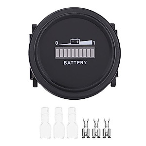 12V/24V/36V/48V/72V LED Digital Battery Indicator Meter Gauge, Battery Indicator for Go-lf Ca-rt