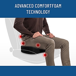 Everlasting Comfort Seat Cushion for Tailbone Pain Relief - Office Chair Cushion w/Premium ComfortFoam™ for All-Day Sitting Support - Coccyx, Sciatica Pain Relief Pillow for Desk Chair, Car Seat