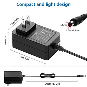 SHNITPWR 15V DC Power Supply 15V 2A 30W AC Adapter 15 Volt DC Power Cord AC 100~240V to DC 15Volt 2amp Power Adapter Charger with 10 Tips 5.5x2.5mm 5.5x2.1mm 5.5x3.0mm 3.5x1.35mm 4.8x1.7mm