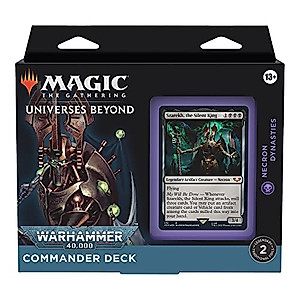 Magic: The Gathering Universes Beyond Warhammer 40,000 Commander Deck Bundle – Includes 1 The Ruinous Powers, 1 Necron Dynasties, 1 Forces of the Imperium, and 1 Tyranid Swarm