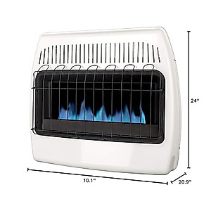 Dyna-Glo 30,000 BTU Natural Gas Blue Flame Vent Free Wall Heater, White