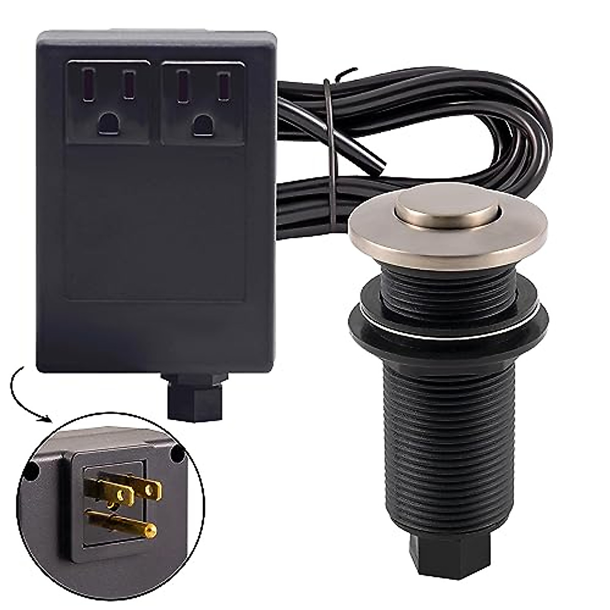 HotMaster 4 in 1 Kitchen Faucet Kit with DigiHot Instant Hot Water Tank, Filter System, Air Gap, Sink Mount Soap Dispenser and Dual Outlet Raised Button Air Switch