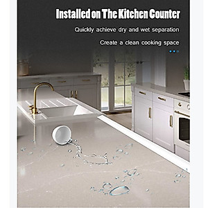 KiaRog 78 Inch Silicone Shower Threshold Water Strip Dam, Waterproof Barrier Splash Guard, Seal for Kitchen Sink, Bathroom, Shower,Public or Business Places (White), 78’’ L x 0.79 W 0.5’’ H